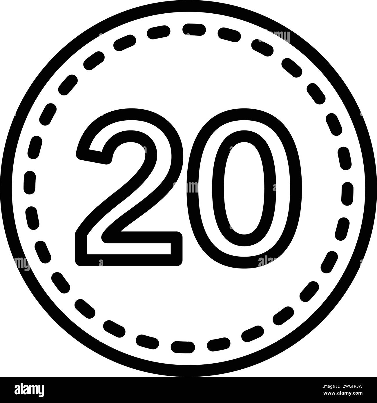 Icon for twenty,number Stock Vector Image & Art - Alamy