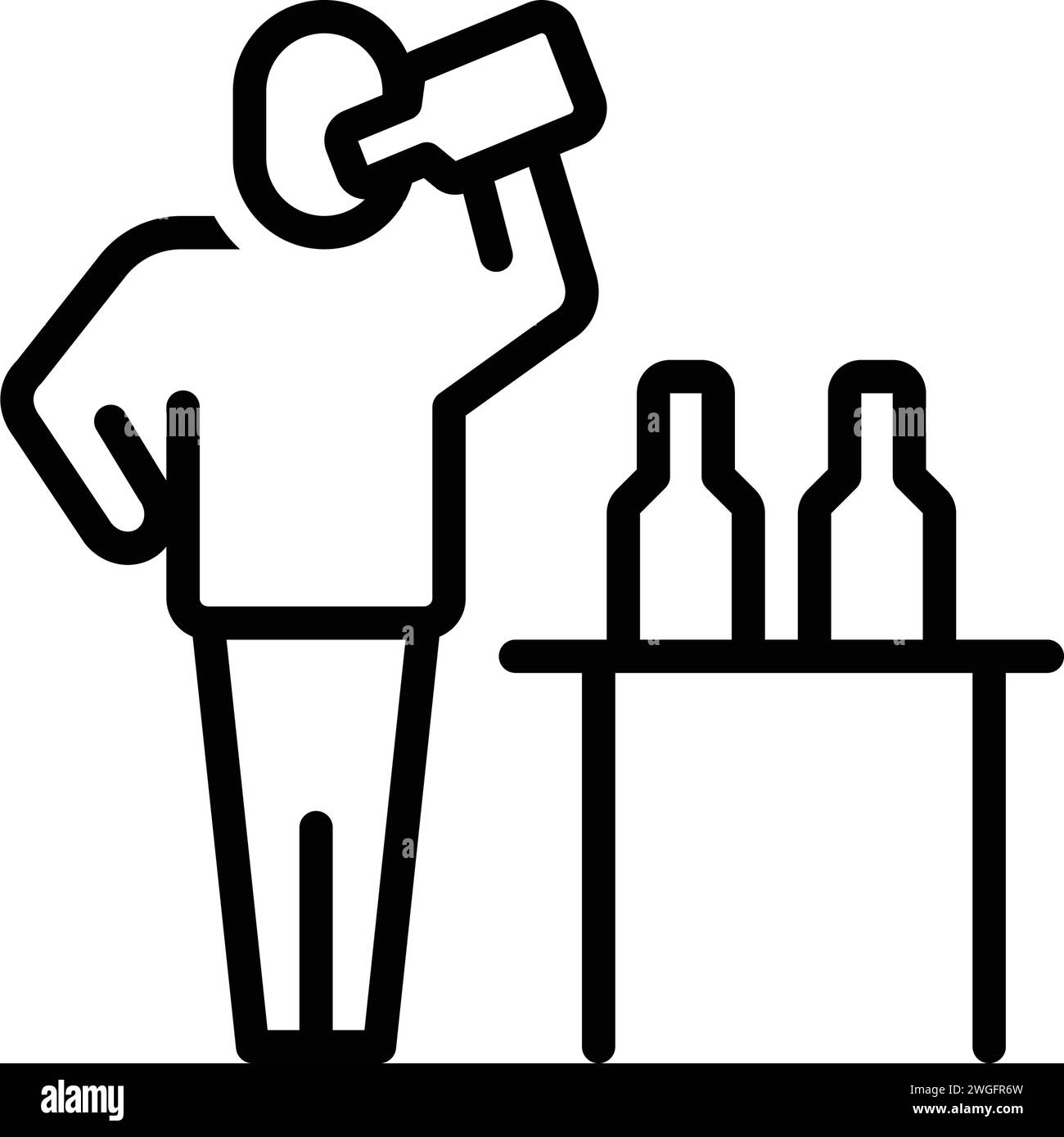 Drunk vector vectors Black and White Stock Photos & Images - Alamy