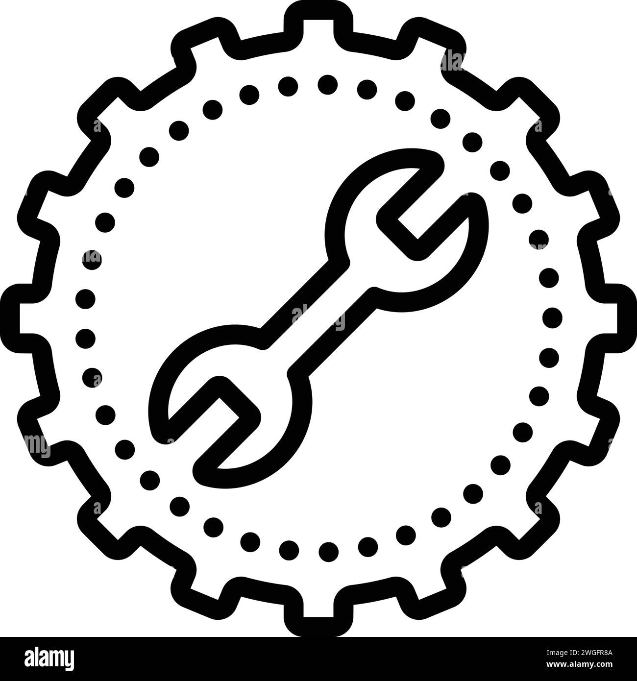Spanner and gear Black and White Stock Photos & Images - Alamy