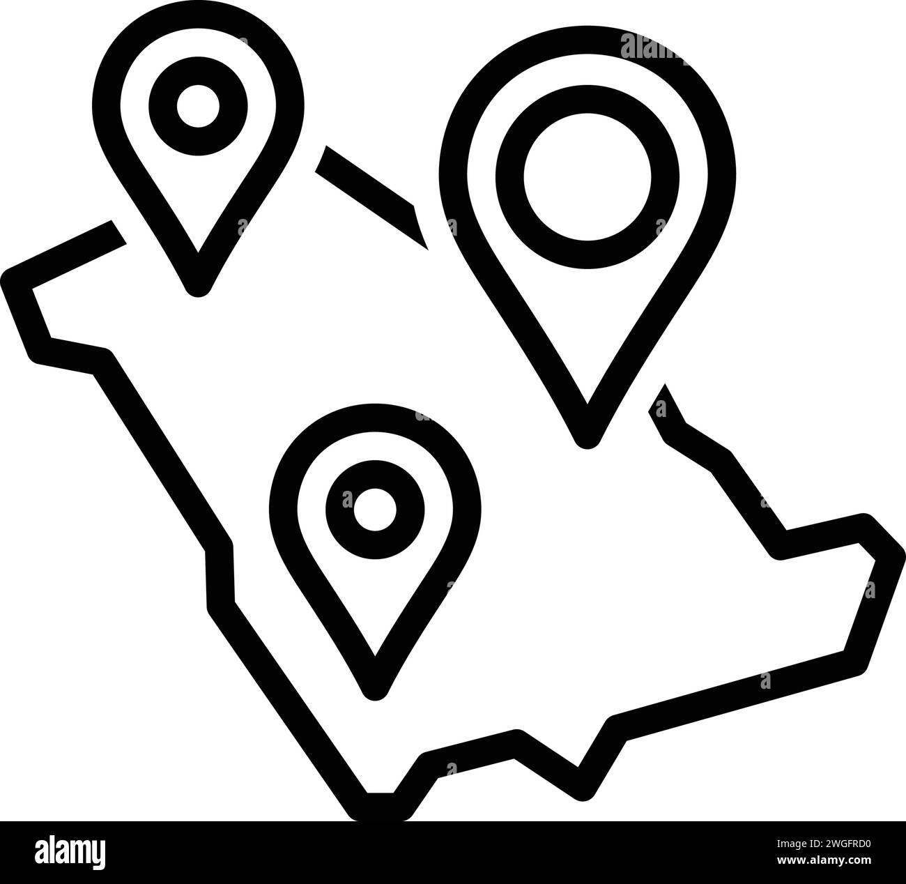 Icon for regions, area Stock Vector Image & Art - Alamy