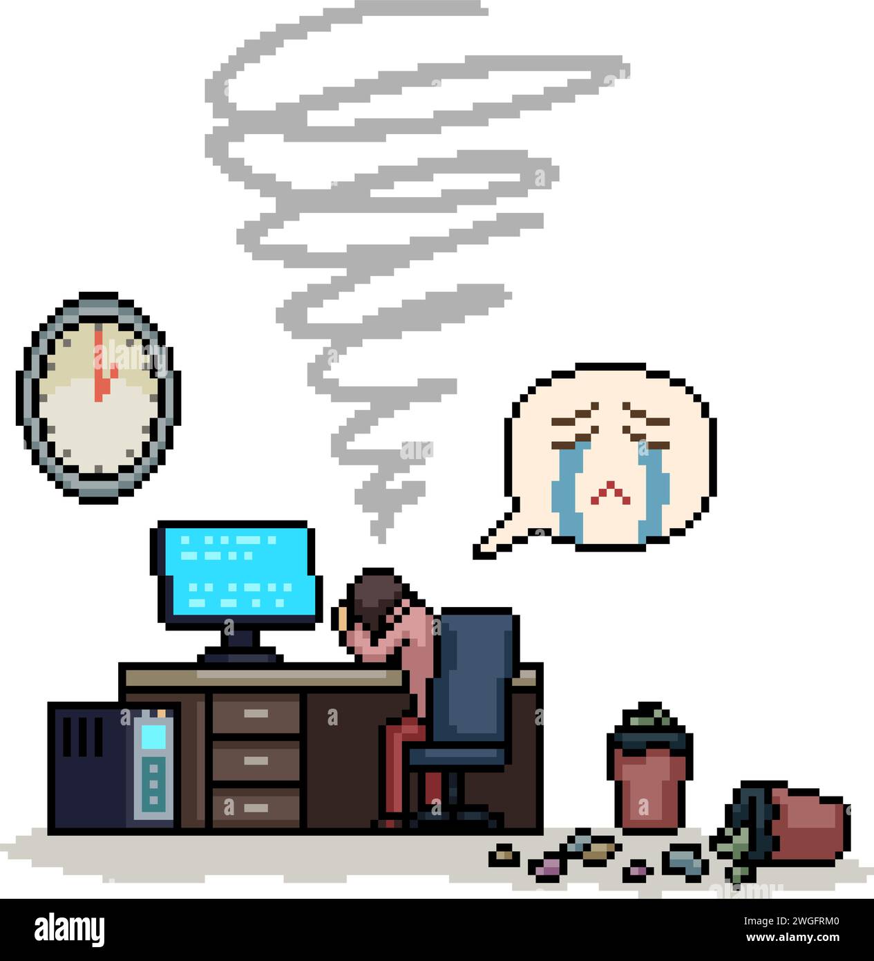 Overtime clock Cut Out Stock Images & Pictures - Alamy