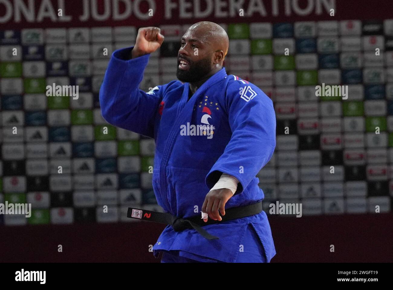 Teddy Riner of France and Yusupov Alisher of, Uzbekistan. , . IJF Judo ...