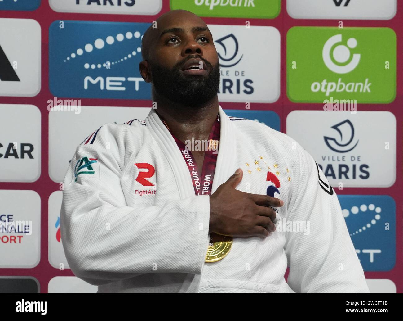 Paris, France. 04th Feb, 2024. Teddy Riner of France Podium 100 KG ...