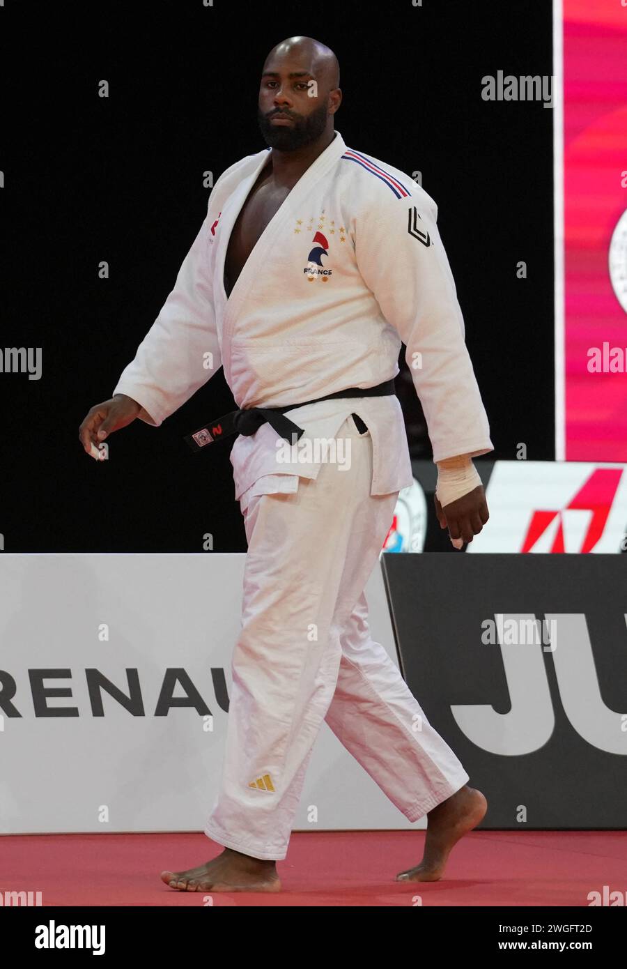 Paris, France. 04th Feb, 2024. Teddy Riner of France and KIM MINJONG of ...