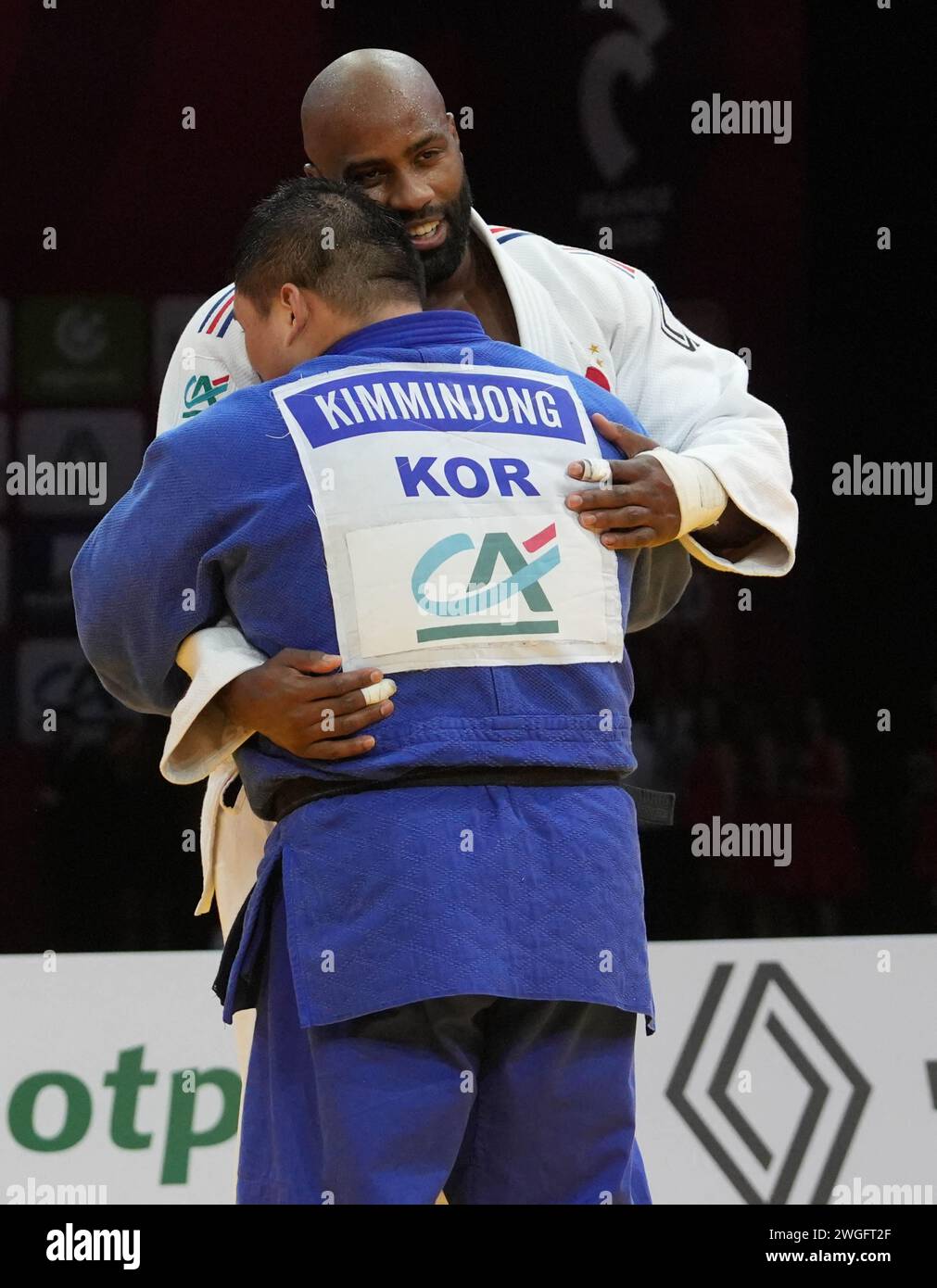 Paris, France. 04th Feb, 2024. Teddy Riner of France and KIM MINJONG of ...