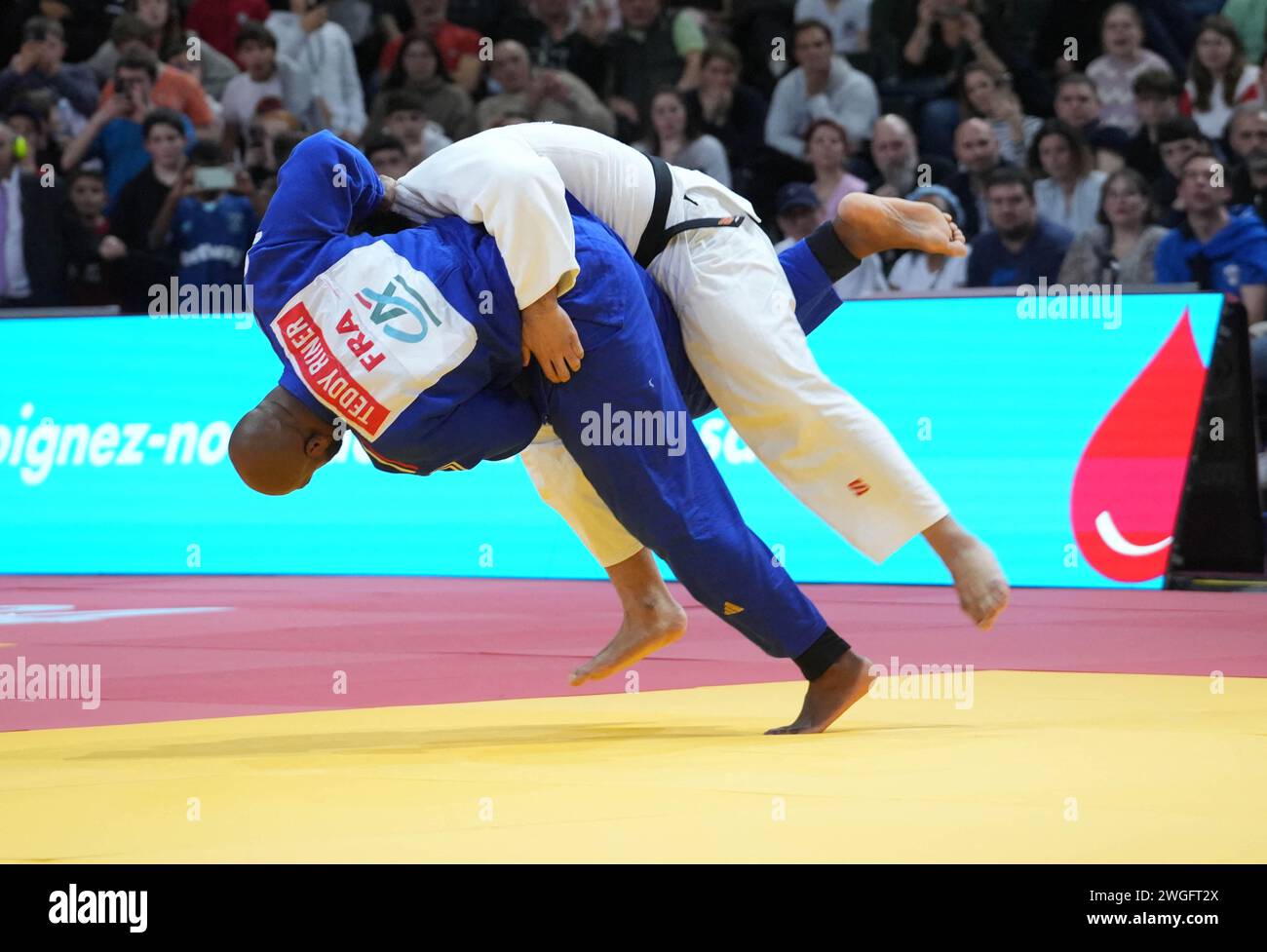 Teddy Riner of France and Yusupov Alisher of, Uzbekistan. , . IJF Judo ...
