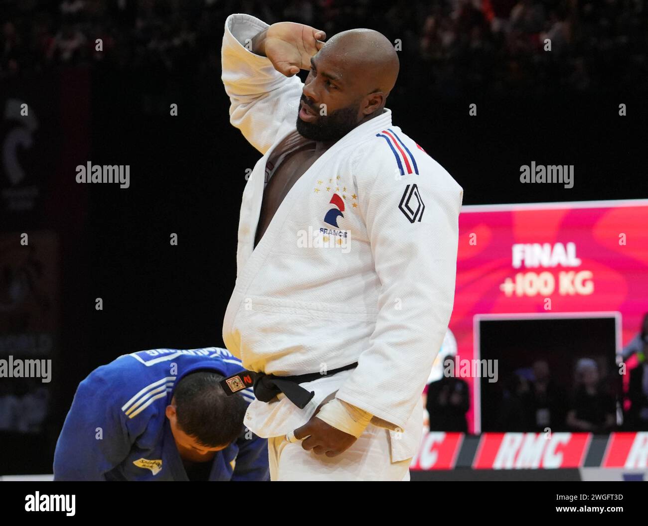 Paris, France. 04th Feb, 2024. Teddy Riner of France and KIM MINJONG of ...