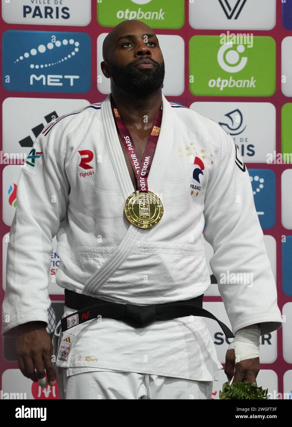 Paris, France. 04th Feb, 2024. Teddy Riner of France Podium 100 KG ...