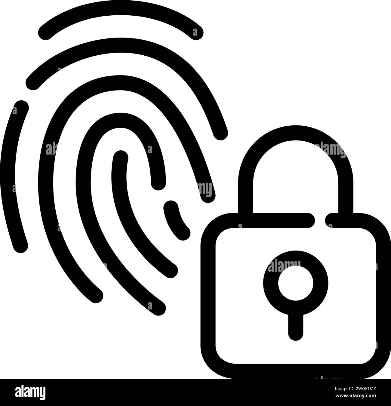 Human fingerprint icon vector vectors Black and White Stock Photos ...
