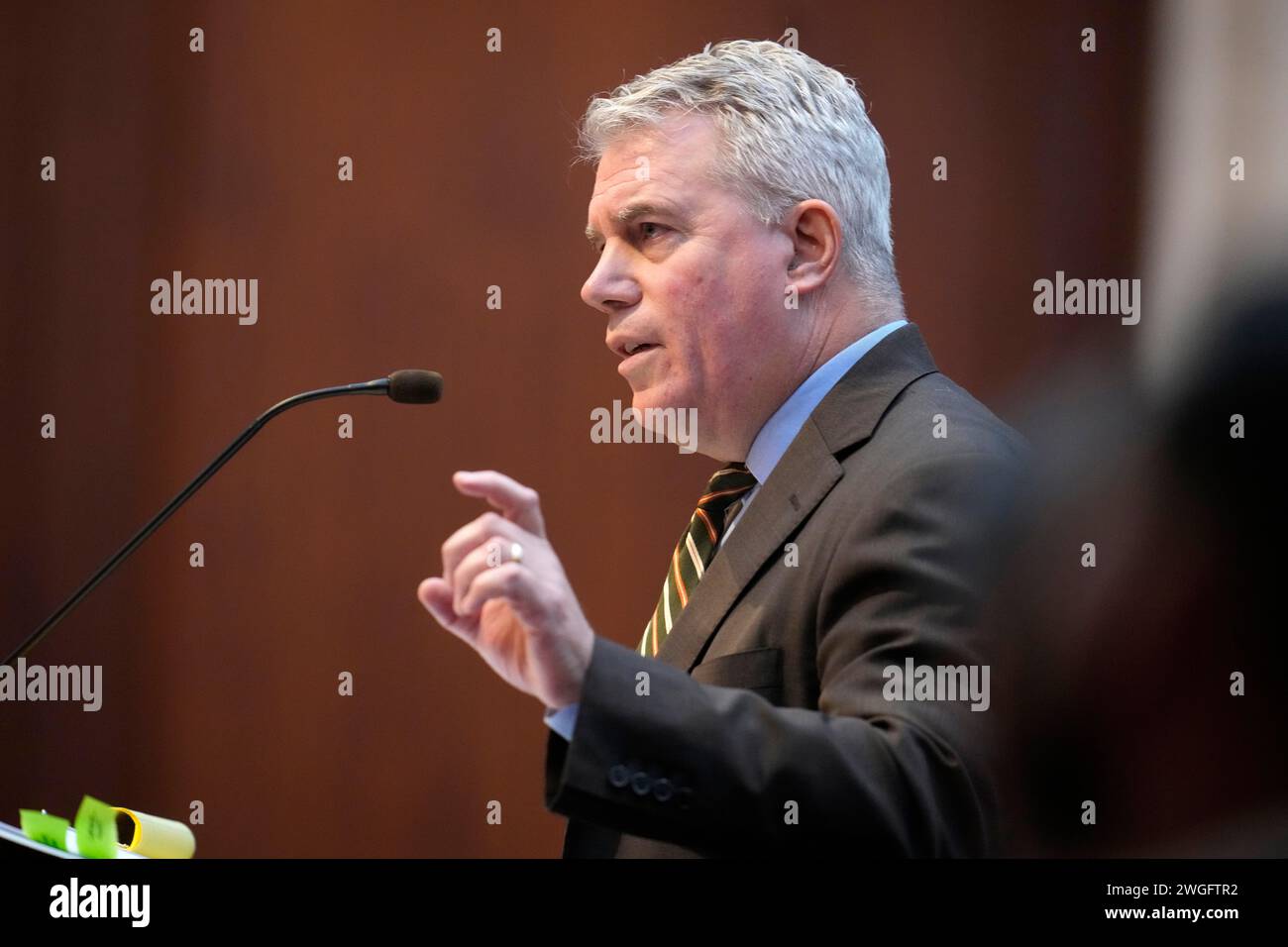 FILE - Attorney Scott Gessler speaks during a hearing before the ...
