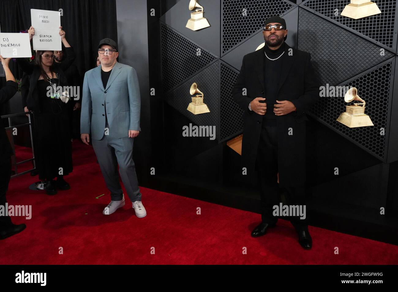 DJ Mormile, left, and Mike Will Made-It arrive at the 66th annual ...