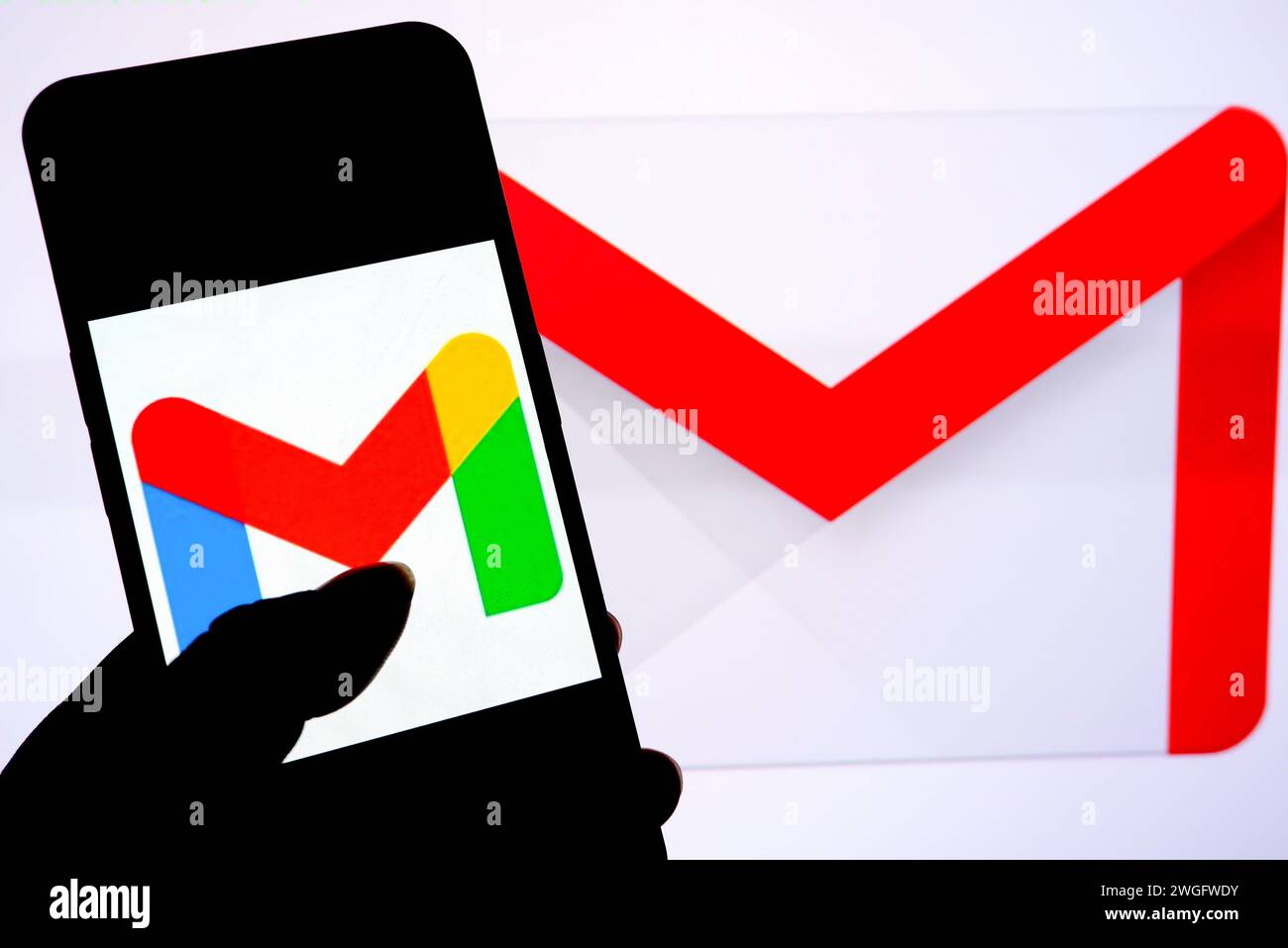 India. 04th Feb, 2024. In this photo illustration, a new Gmail logo is ...