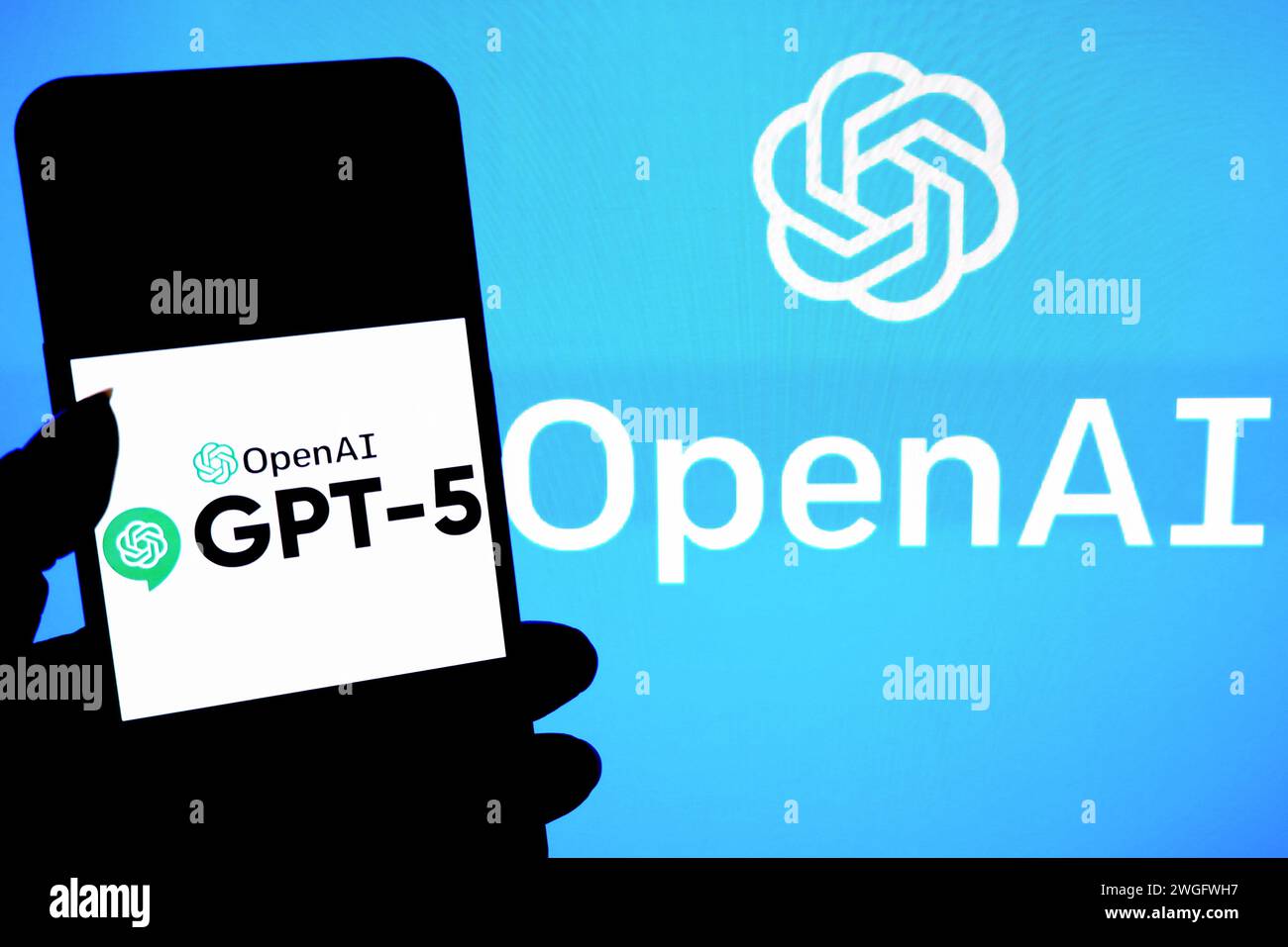 India. 04th Feb, 2024. In this photo illustration, a Chat GPT 5 logo is ...