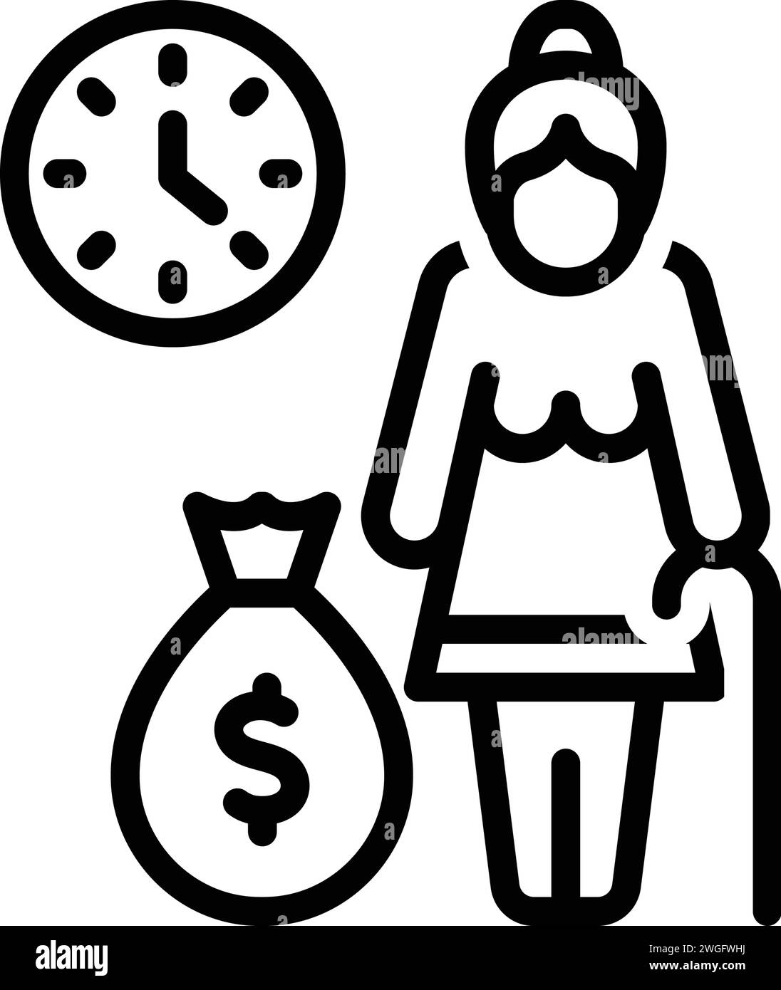 Retirement pensions Stock Vector Images - Alamy