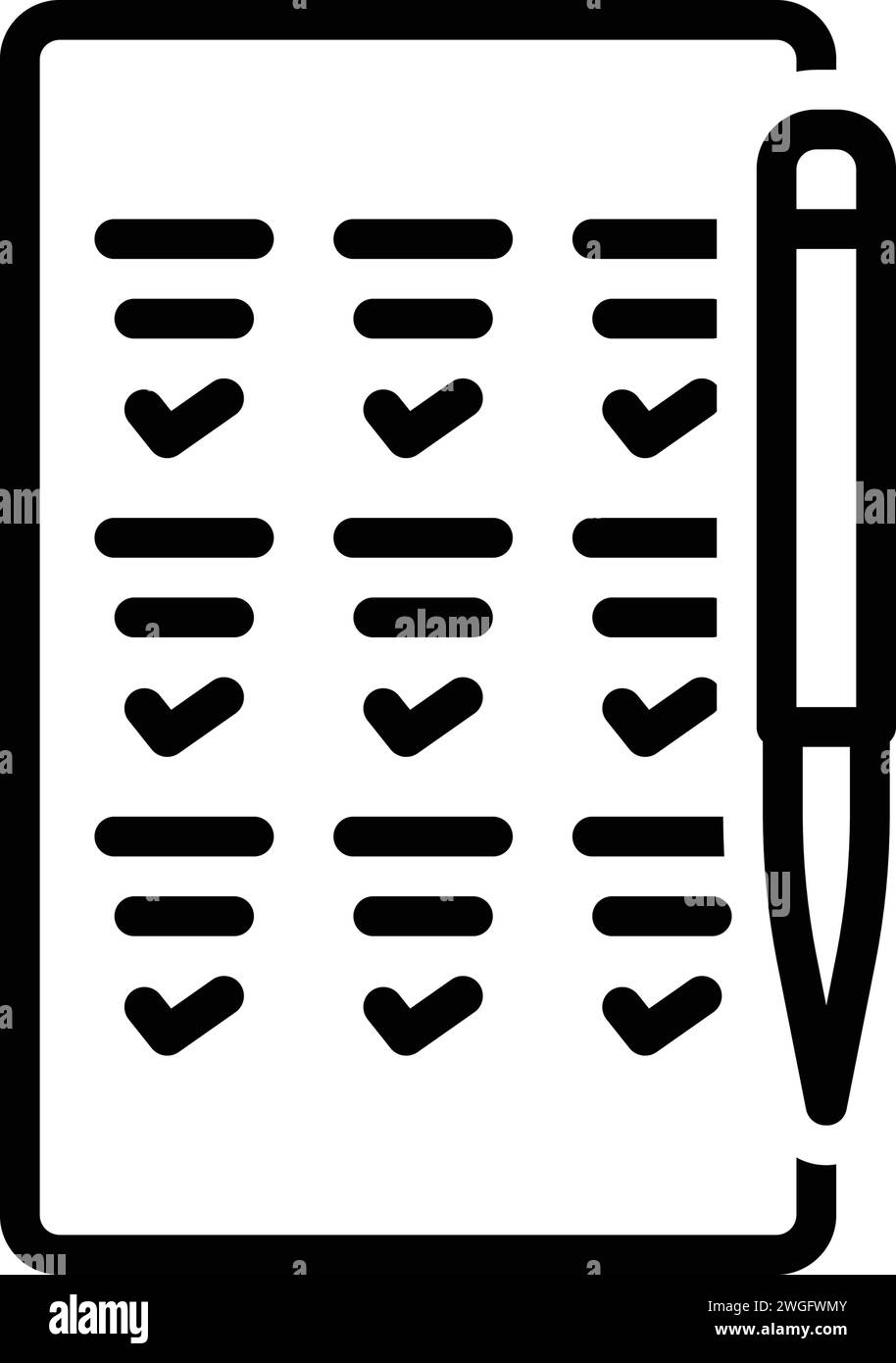 Checklist marking Black and White Stock Photos & Images - Alamy