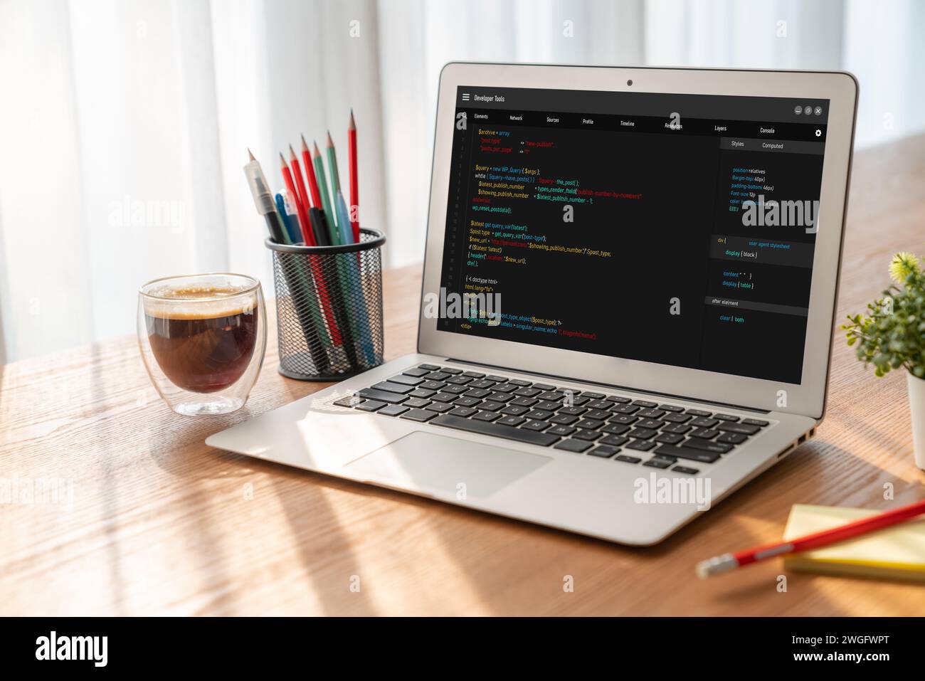 Software Development Programming On Computer Screen For Modish