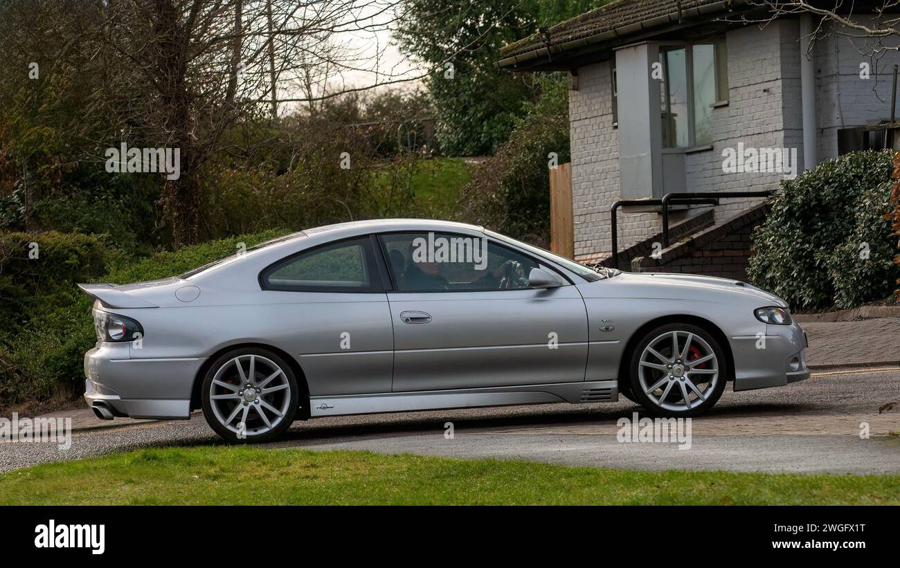 Milton Keynes,UK-Feb 4th 2024: 2007 silver Vauxhall Monaro classic car ...