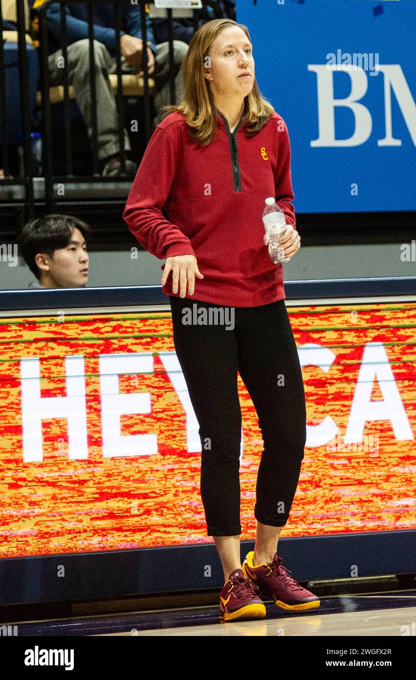 Haas Pavilion Berkeley Calif, USA. 04th Feb, 2024. CA U.S.A. USC head ...