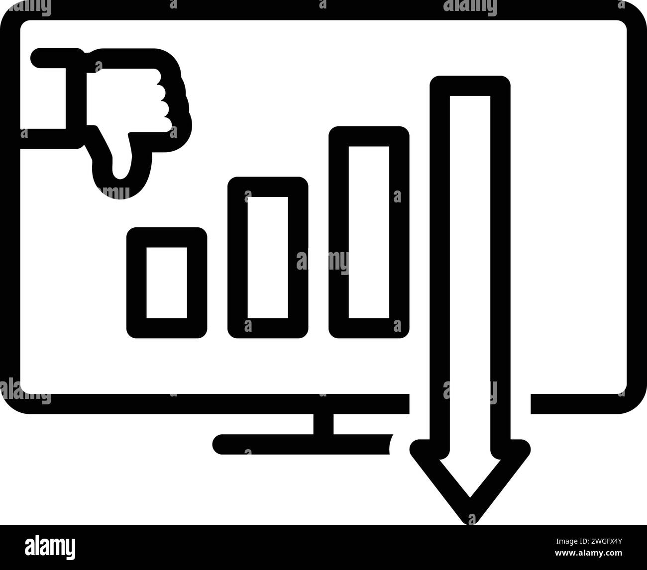 Icon for declined,decrease Stock Vector Image & Art - Alamy