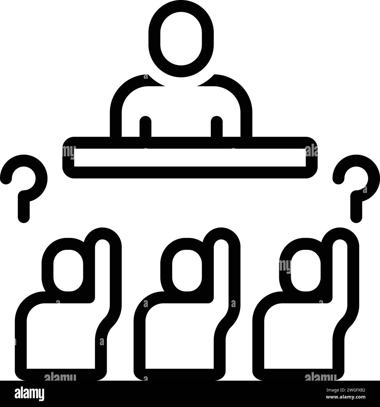 Icon questioning interrogation Stock Vector Images - Alamy