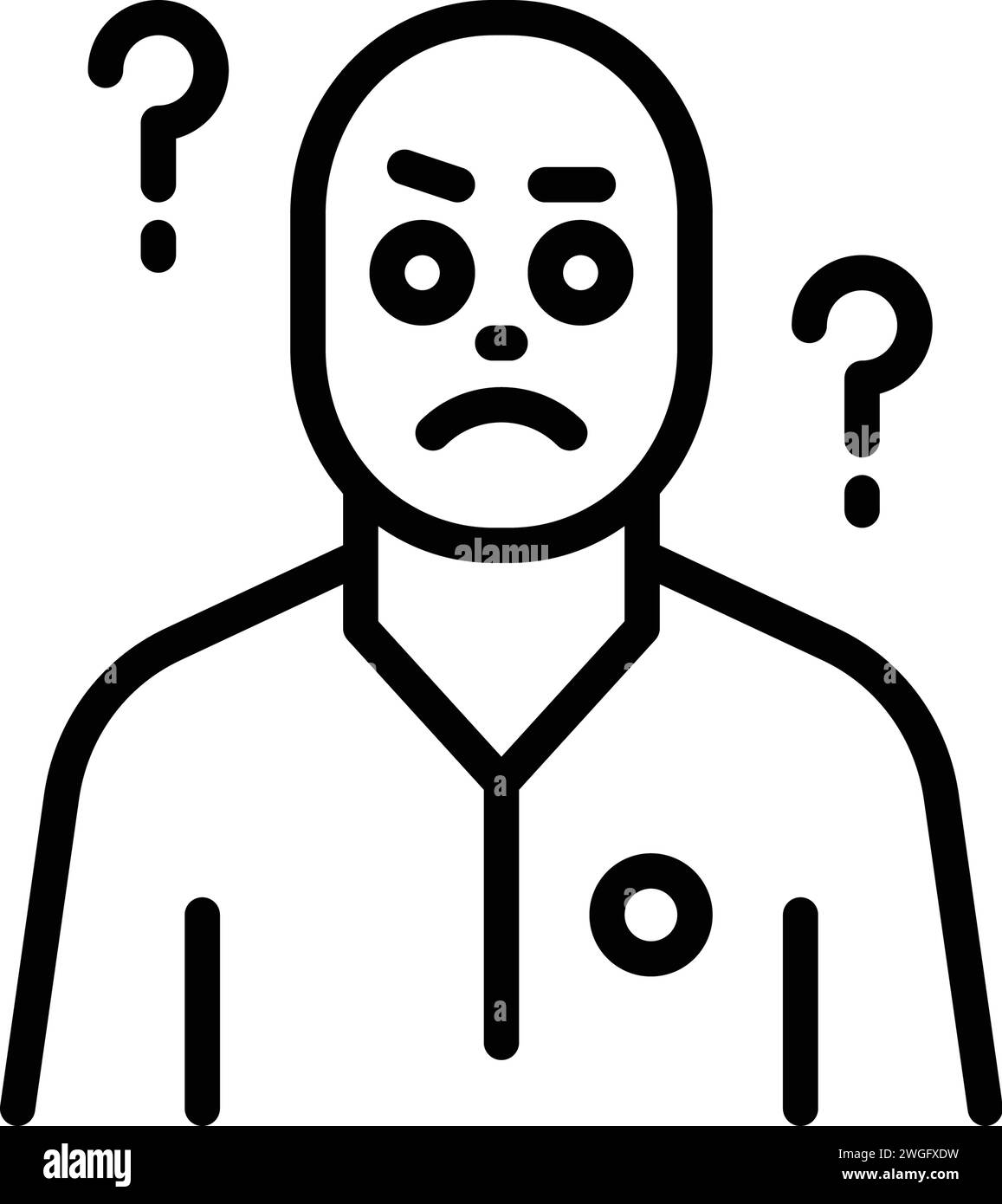 Serious confusion Stock Vector Images - Alamy