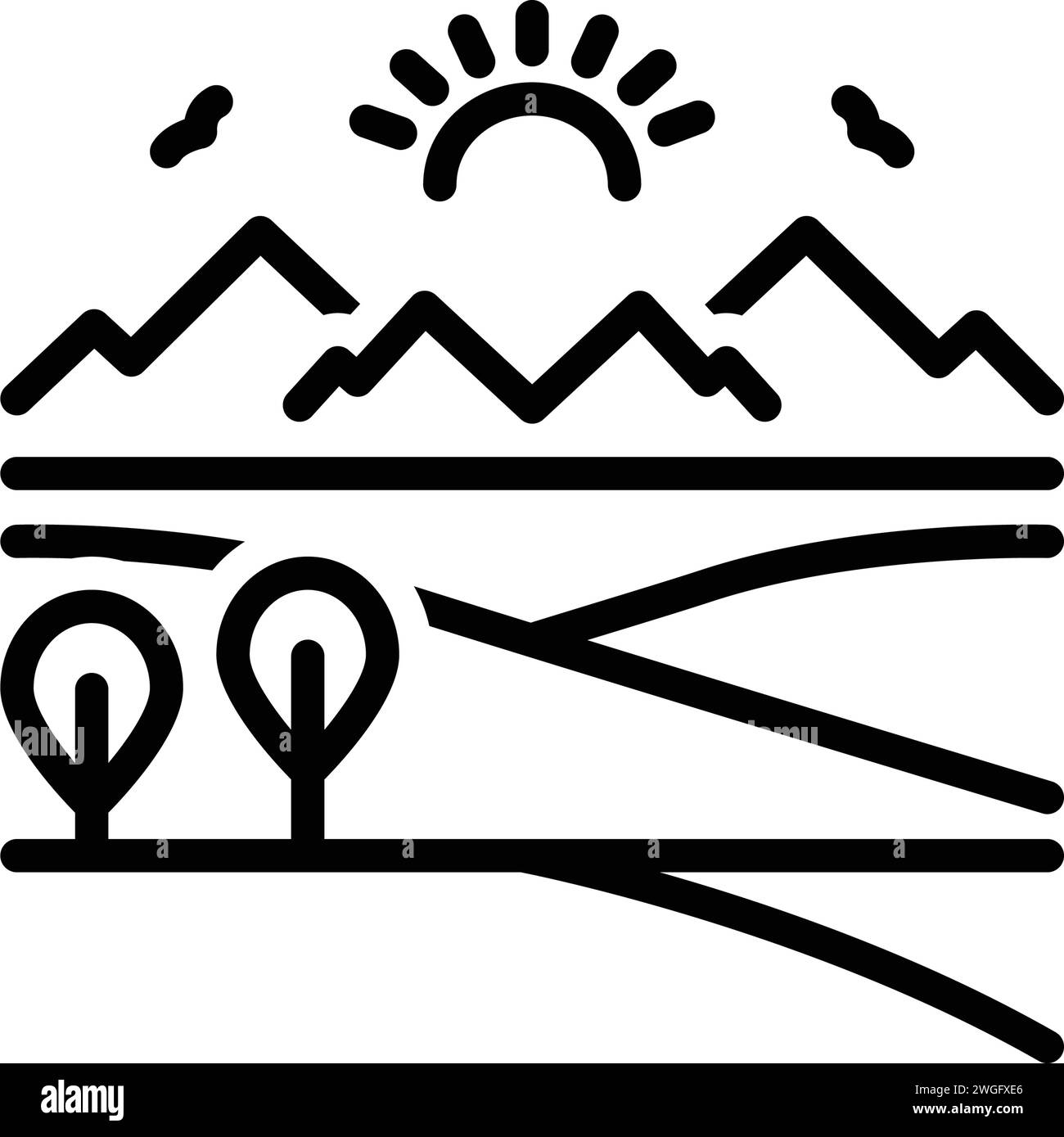 Icon for landscape,scenery Stock Vector Image & Art - Alamy