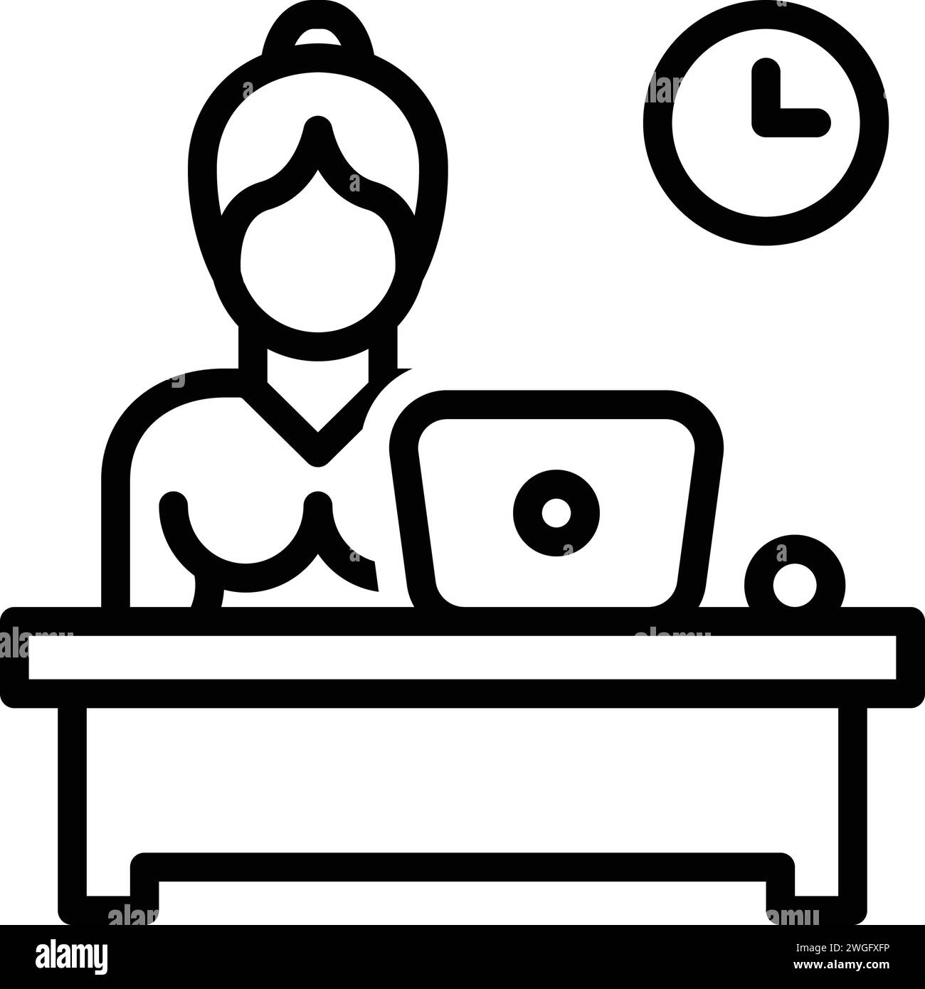 Secretary silhouette Cut Out Stock Images & Pictures - Alamy