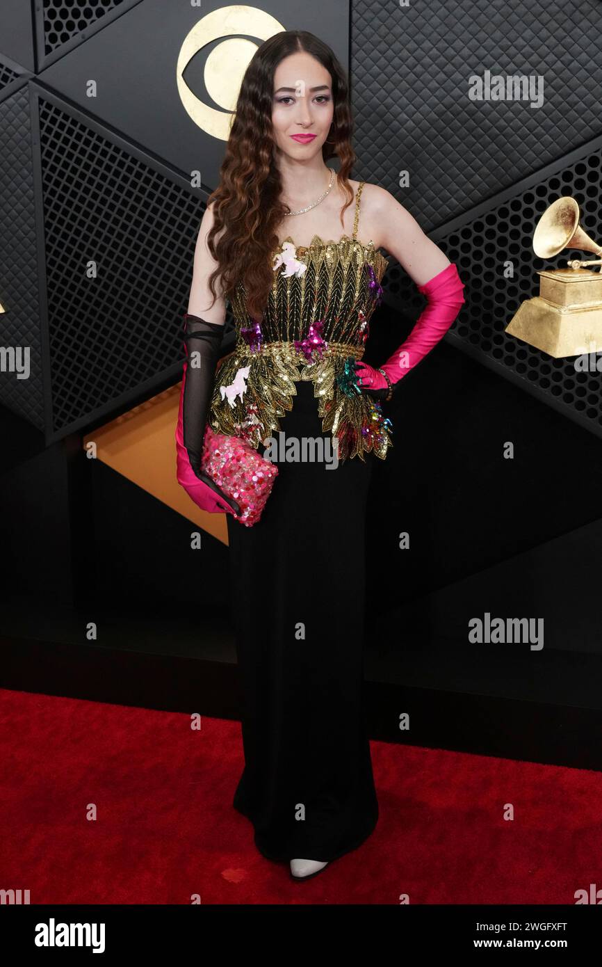 Sasha Anne arrives at the 66th annual Grammy Awards on Sunday, Feb. 4 ...