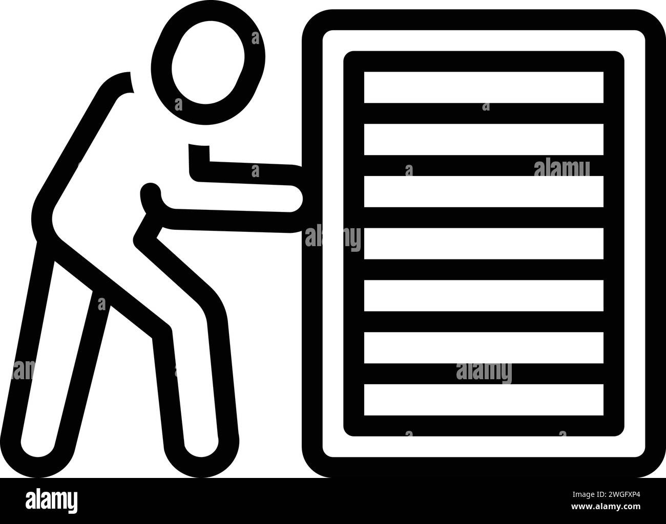 Push and shove Stock Vector Images - Alamy