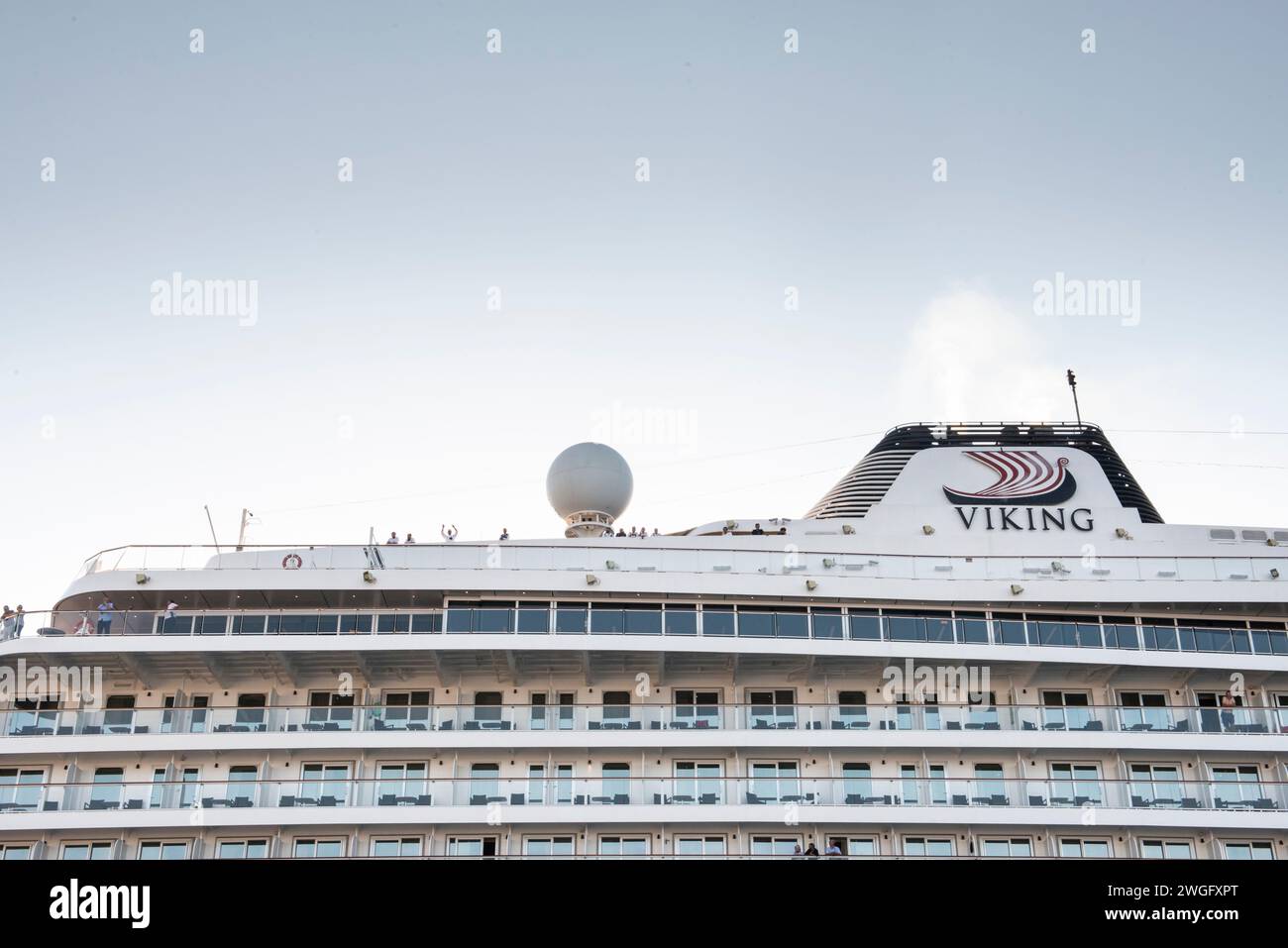 Cruise ship Viking docks at Chioggia Port in the Venetian Lagoon, Italy ...