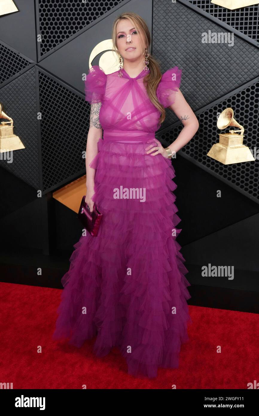 Amanda Taylor arrives at the 66th annual Grammy Awards on Sunday, Feb ...