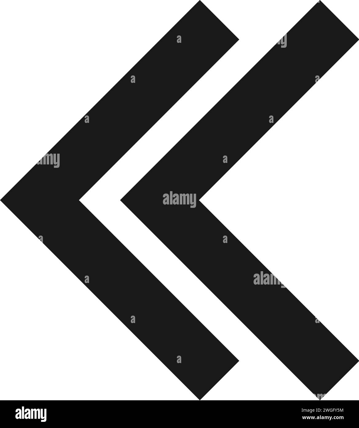 Back push button icon vector Black and White Stock Photos & Images - Alamy
