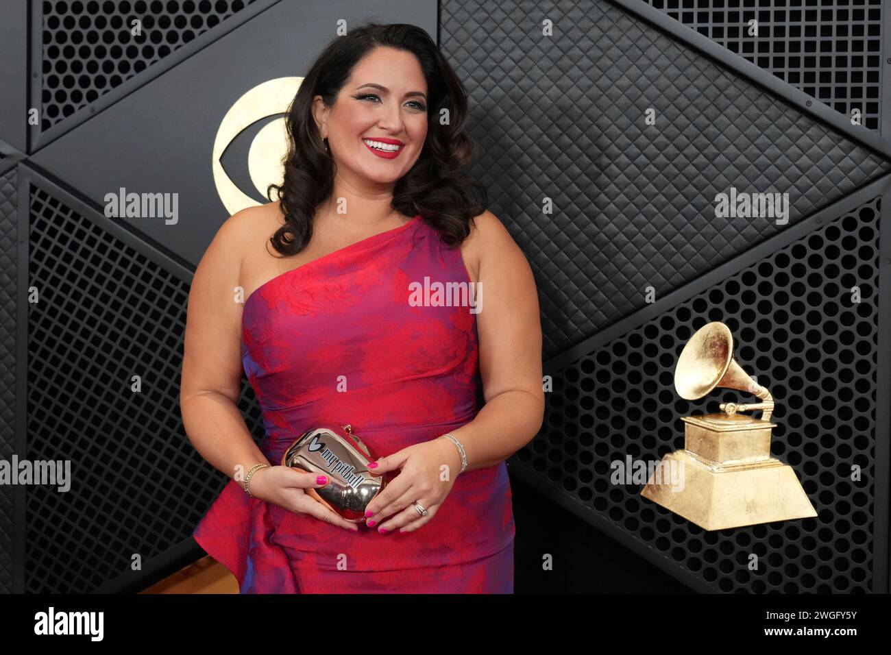 Nicole Zuraitis arrives at the 66th annual Grammy Awards on Sunday, Feb ...