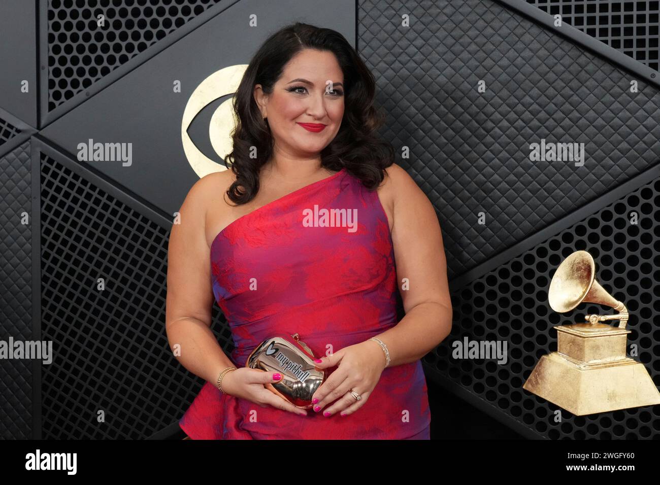 Nicole Zuraitis arrives at the 66th annual Grammy Awards on Sunday, Feb ...