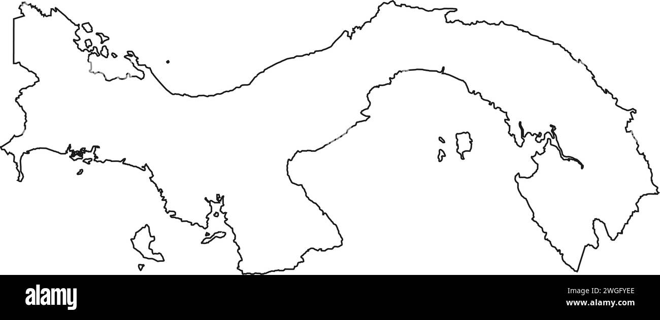 Panama map vector hi-res stock photography and images - Alamy