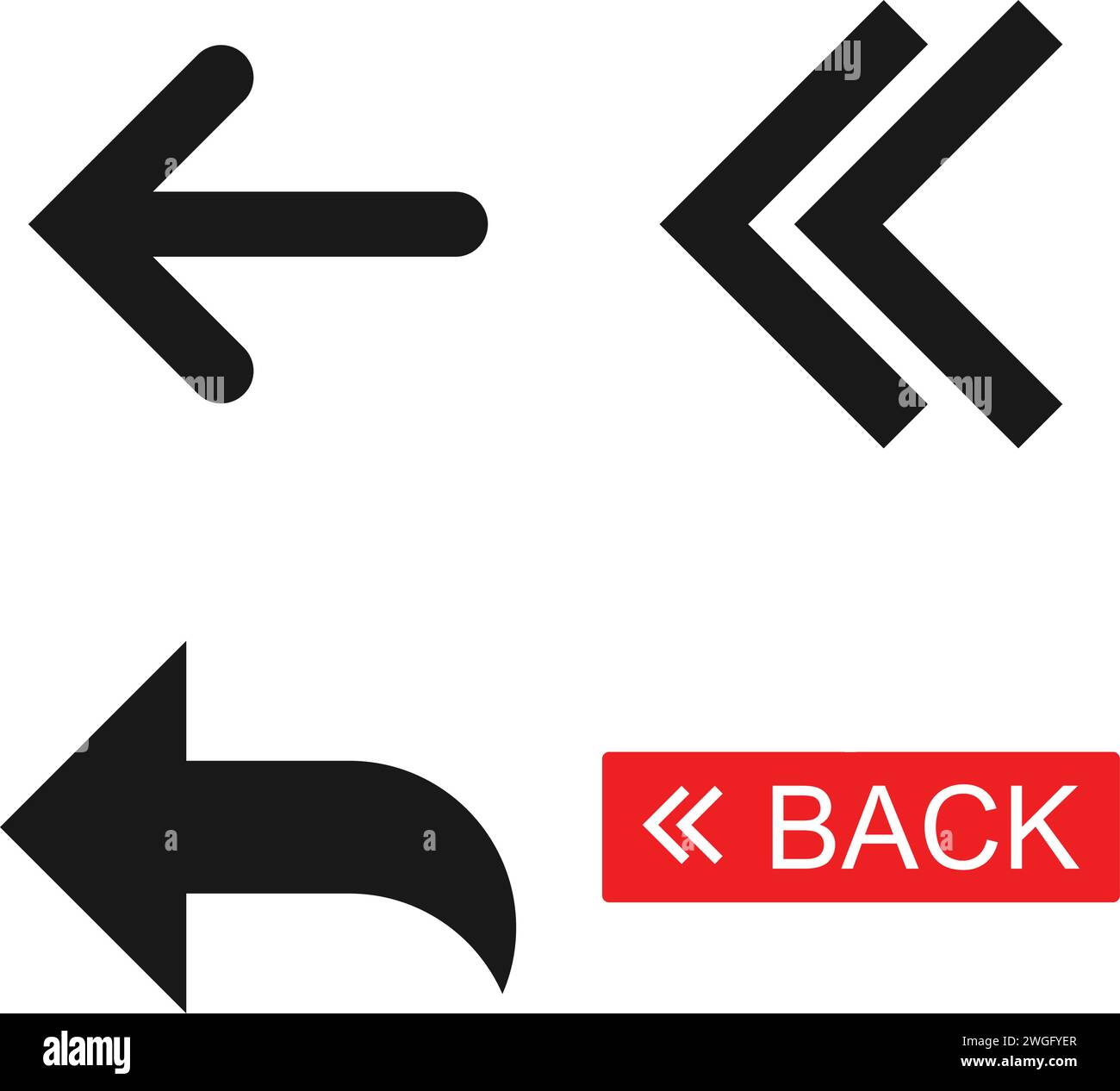 Turn back sign vector vectors hi-res stock photography and images - Alamy