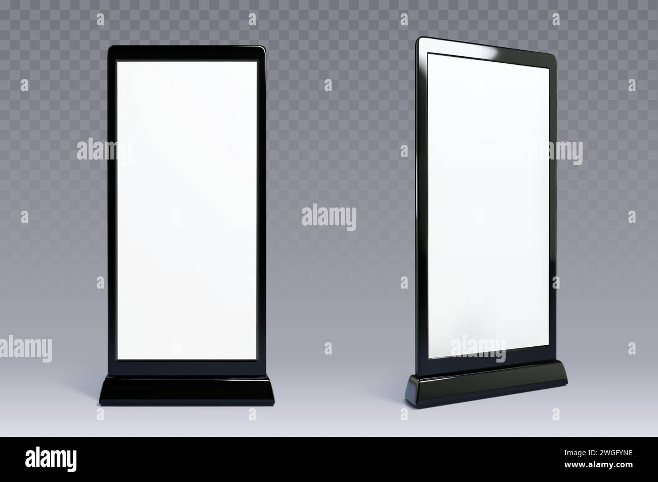 LCD display for outdoor advertising isolated on transparent background ...