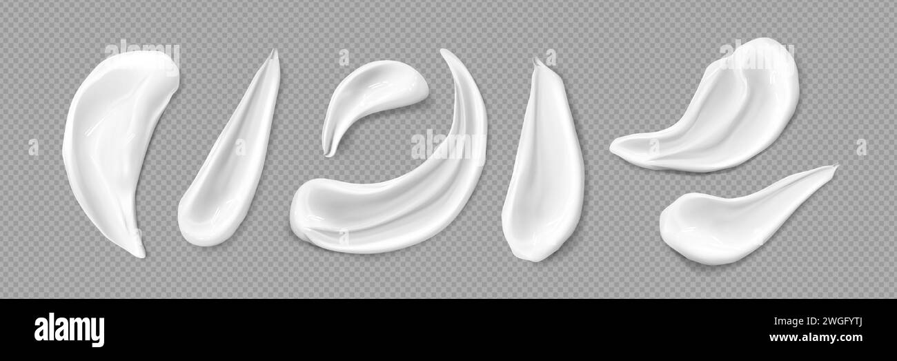 Set of scrub cream swatches isolated on transparent background. Vector ...