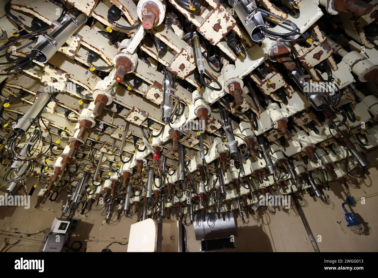 A photo shows the bottom of the reactor containment vessel Unit 5 at ...