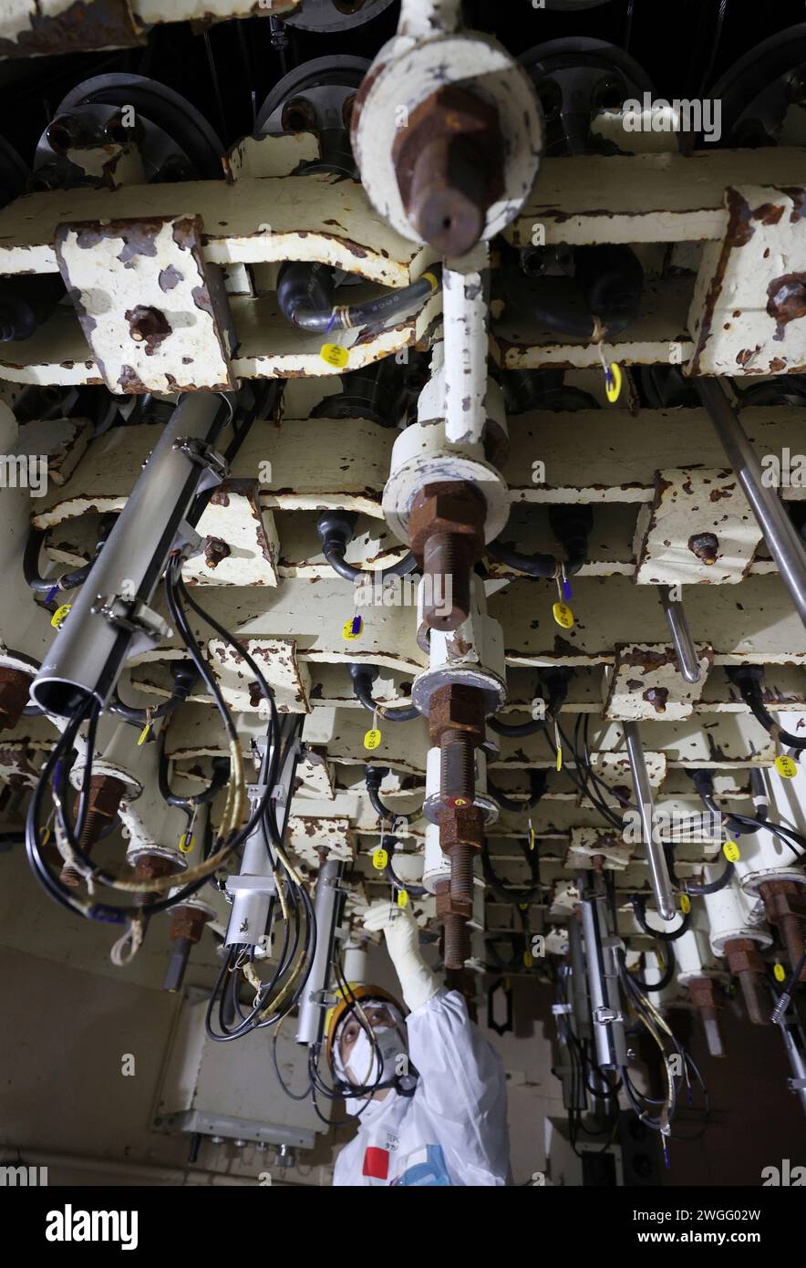 A photo shows the bottom of the reactor containment vessel Unit 5 at ...