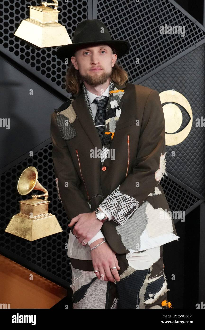 Matt Forbes arrives at the 66th annual Grammy Awards on Sunday, Feb. 4 ...