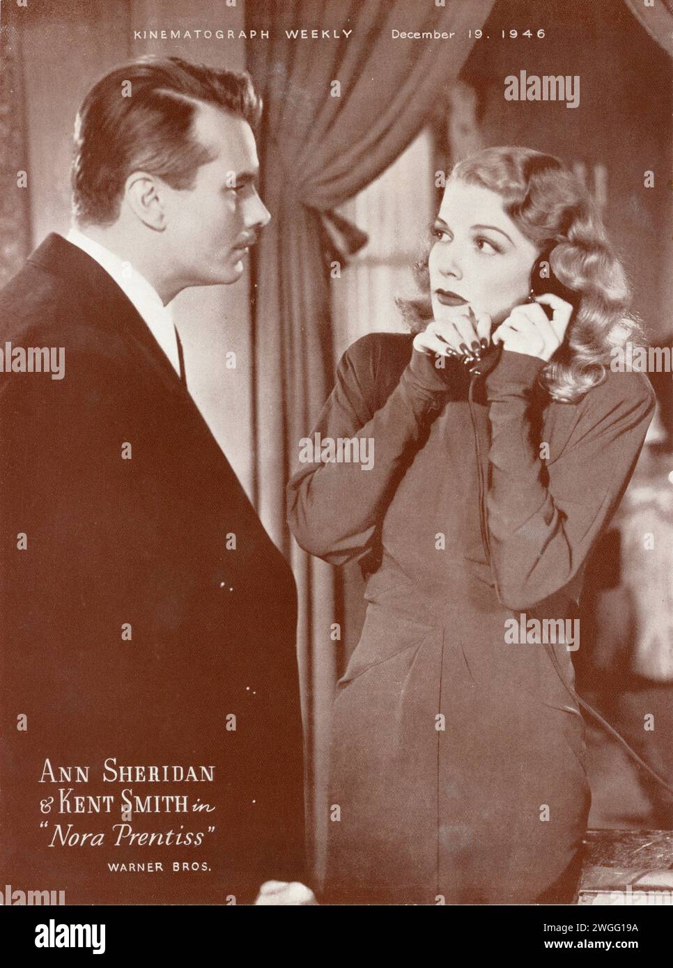 KENT SMITH and ANN SHERIDAN in NORA PRENTIS 1947 director VINCENT SHERMAN music Franz Waxman ...