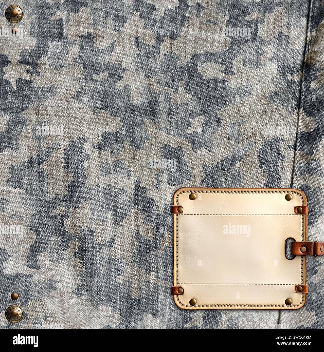 Grey denim background with camouflage denim jeans fabric texture ...