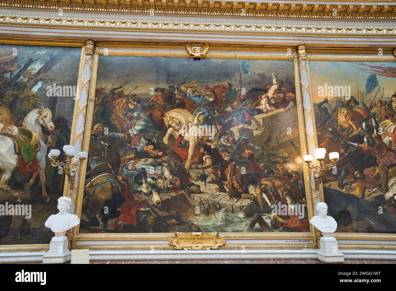 Versailles palace, Versailles, France, 08.18.2023 Painting of victory ...
