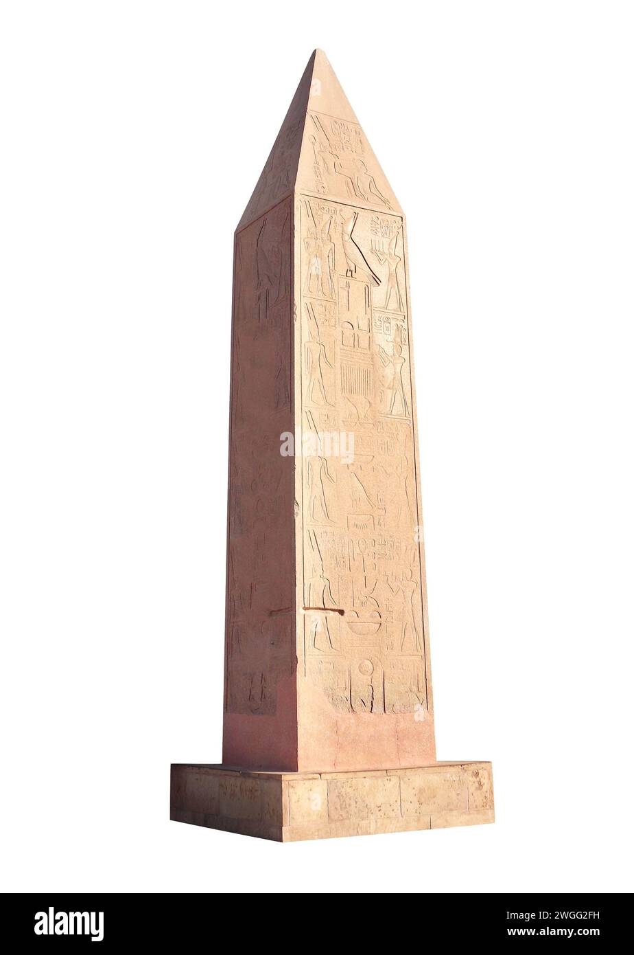 Ancient egyptian red granite obelisk, Luxor (Thebes), Egypt, North ...