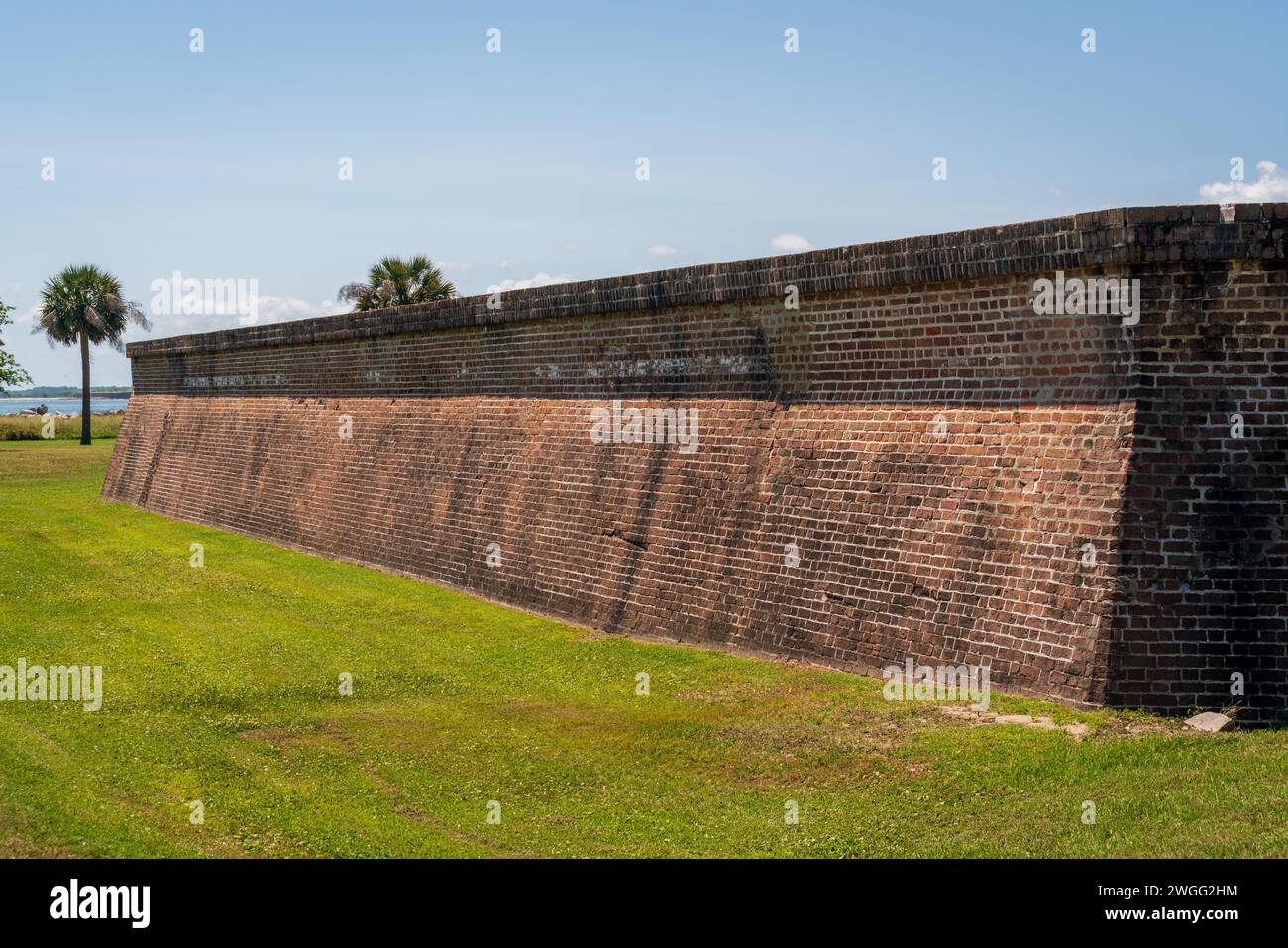 Fort Moultrie, small fortifications and ammunitions bunkers that run ...