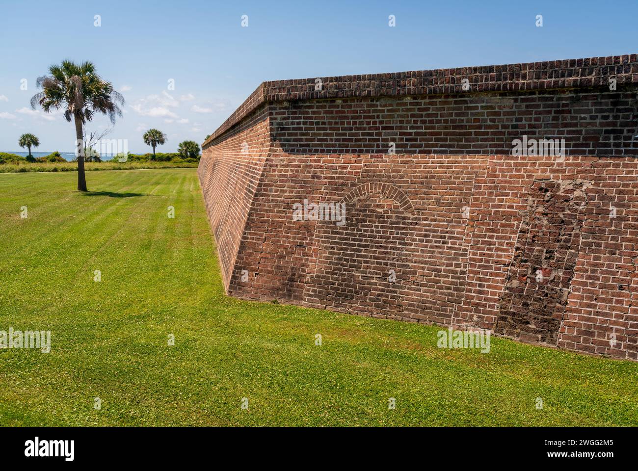 Fort Moultrie, small fortifications and ammunitions bunkers that run ...