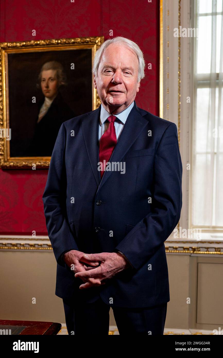 Lord Janvrin, chair of the Queen Elizabeth Memorial Committee, poses ...