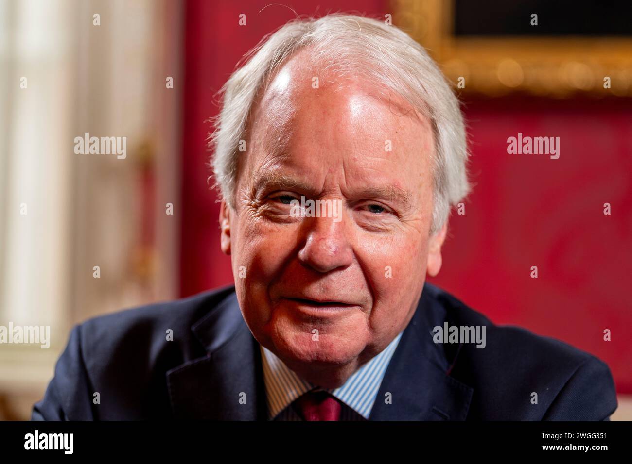 Lord Janvrin, chair of the Queen Elizabeth Memorial Committee, poses ...