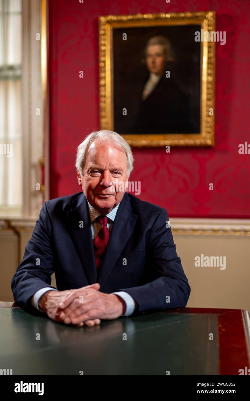 Lord Janvrin, chair of the Queen Elizabeth Memorial Committee, poses ...